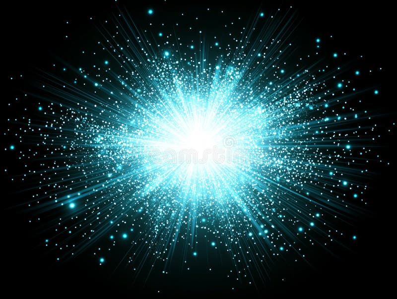 An Explosive Display of Brilliant Blue Particles Bursts Forth ...