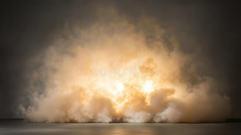 Explosive Display: a Large Cloud of Smoke and Fire Stock Photo - Image ...