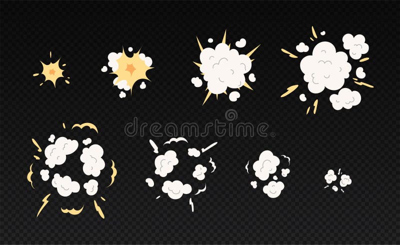 Explosive effect set stock vector. Illustration of motion - 266036611