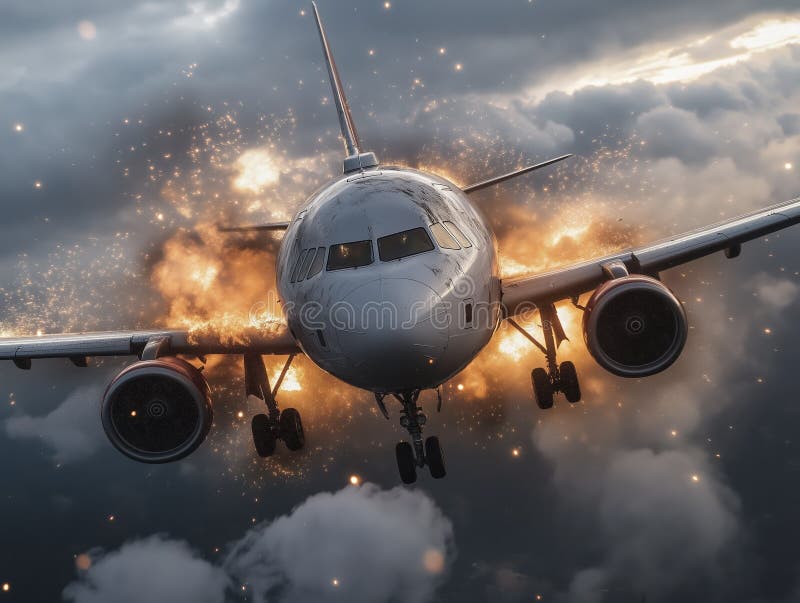 Explosive Encounter in the Sky during a Dramatic Flight Near Stormy ...