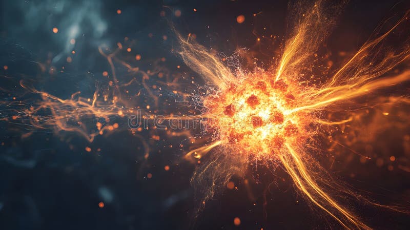 Explosive Energy Burst from Nuclear Fission Reaction Stock Illustration ... Explosive Energy Burst from Nuclear Fission Reaction Stock Illustration ...