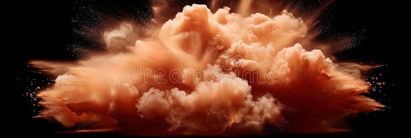 Explosive Energy, Fiery Blast and Smoke Clouds Stock Image - Image of ...