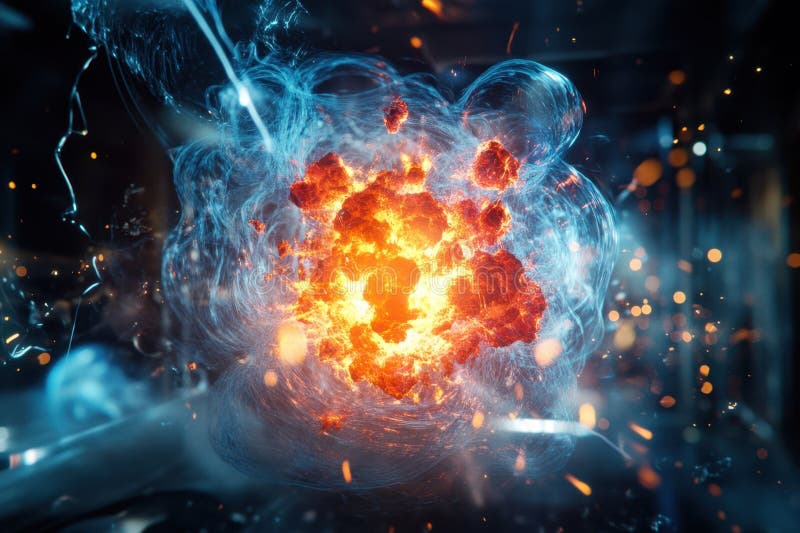 Explosive Energy Release in Dark Surroundings with Vivid Colors and ...