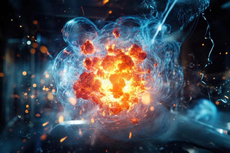 Explosive Energy Release in Dark Surroundings with Vivid Colors and ...