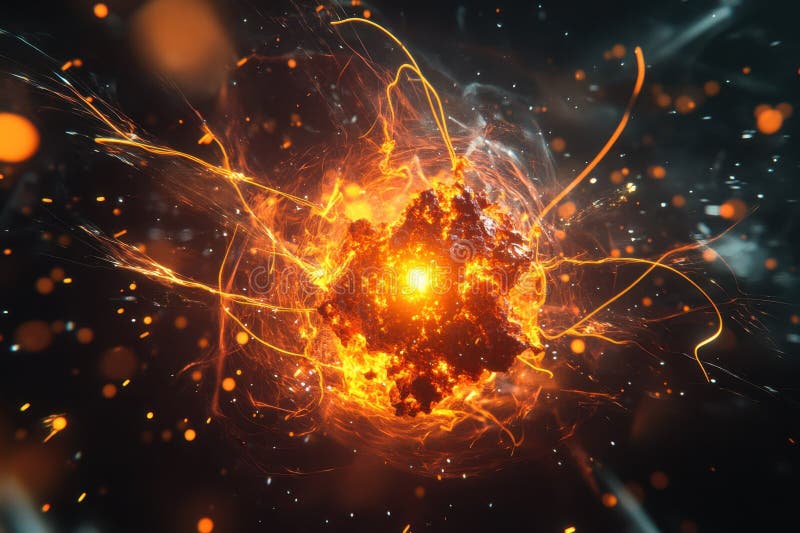 Explosive Energy Release with Fiery Particles and Dynamic Light Effects ...
