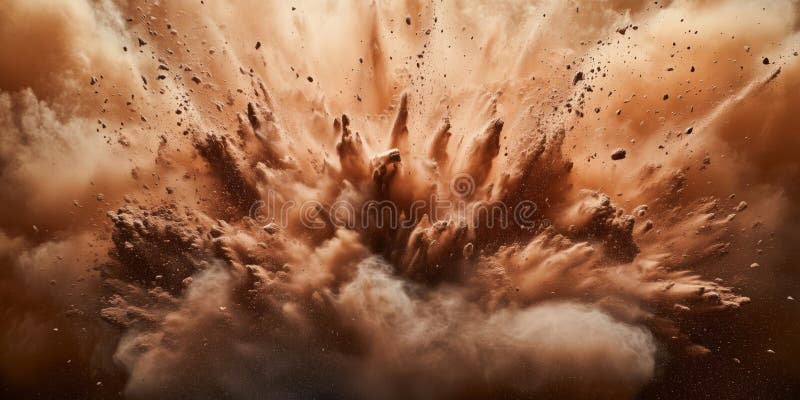 Explosive Eruption of Dust and Debris in Dramatic Cloud Formation Stock ...