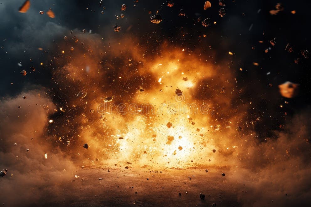 Explosive Eruption Occurs in a Dark Environment Creating a Dramatic ...