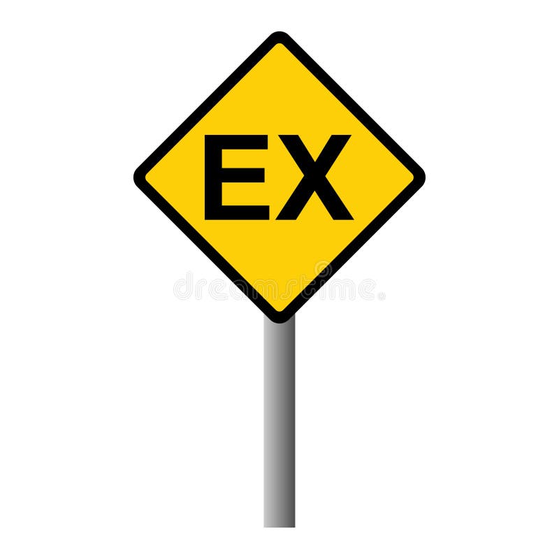 Explosive EX Icon, Danger Symbol Isolated on White Background. Vector ...