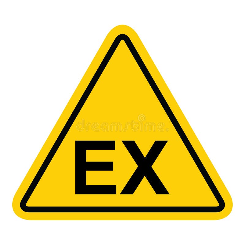 Explosive EX Icon, Danger Symbol Isolated on White Background. Vector ...