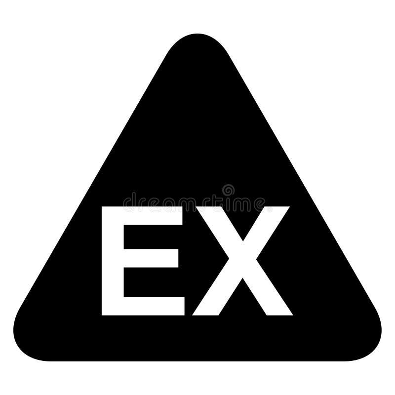 Explosive EX Icon, Danger Symbol Isolated on White Background. Vector ...