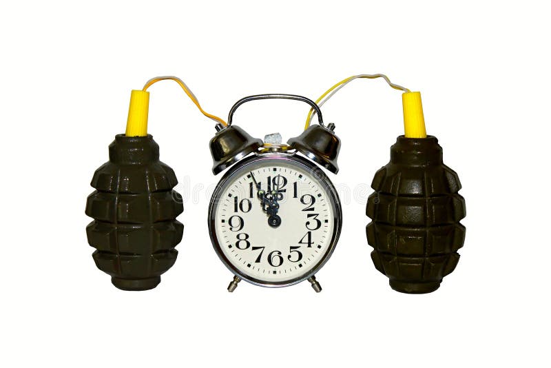 Explosive Excitacion Alarm Clok Detonator Bomb Stock Photo - Image of ...