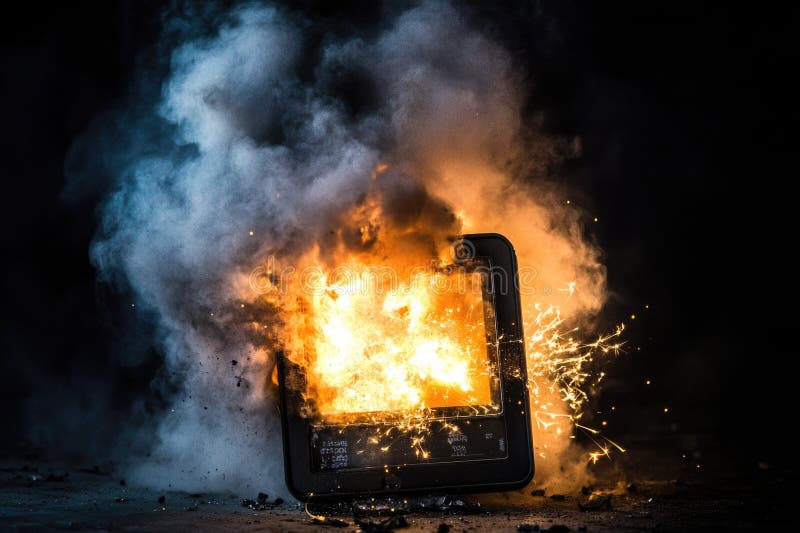 Explosive Failure: a Dramatic Explosion Captured in Action Stock Photo ...