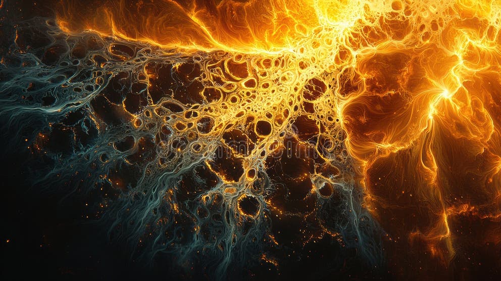 Explosive Fireball with Billowing Smoke Creating a Dramatic and Intense ...