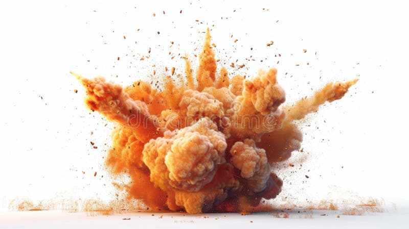 Explosive Fireball Eruption Creates a Dramatic Visual Impact Against a ...