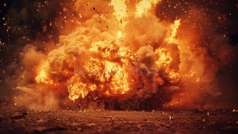 Explosive Fireball Erupts in a Spectacular Display of Flames and Debris ...