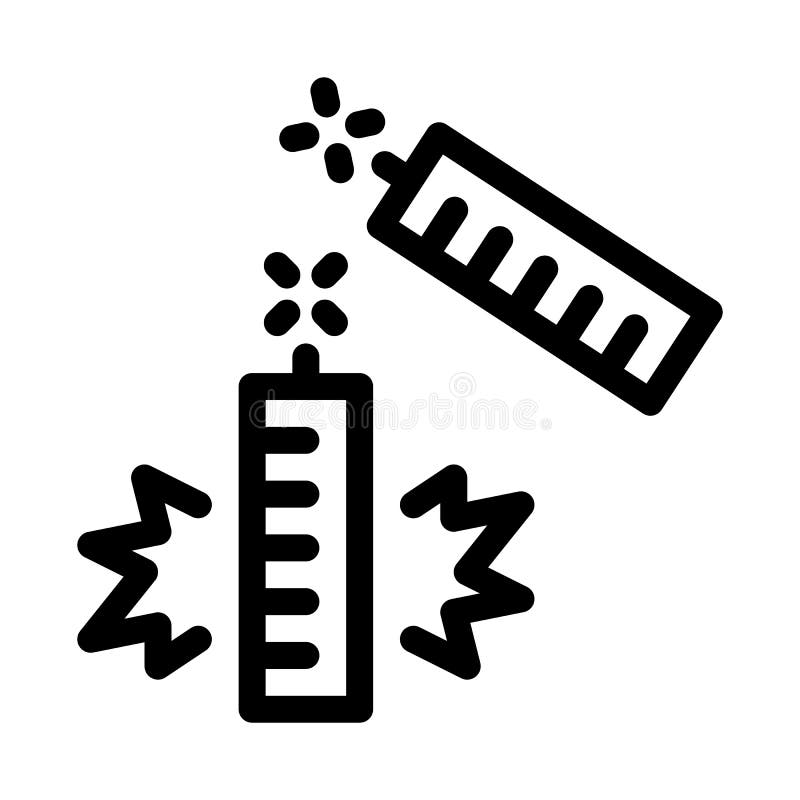 Explosive Firework Icon Vector Outline Illustration Stock Vector ...