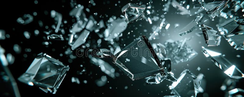 Explosive Glass Texture Featuring Shattered Shards and Bits of ...