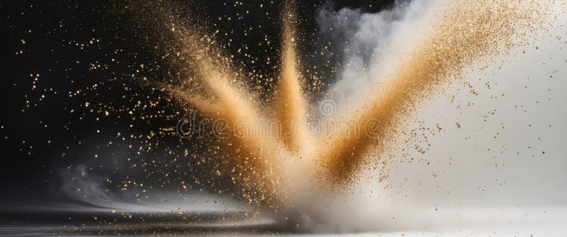 Explosive Gold Dust Cloud Creating Gradient Texture Background from ...