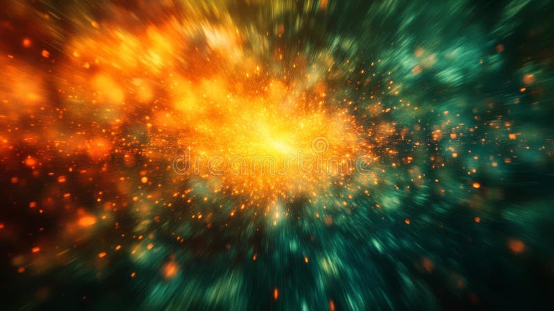 Explosive Golden Burst of Energy Generative AI Stock Illustration ...