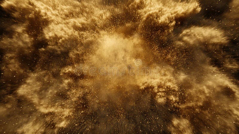 Explosive Golden Glitter Burst Stock Illustration - Illustration of ...