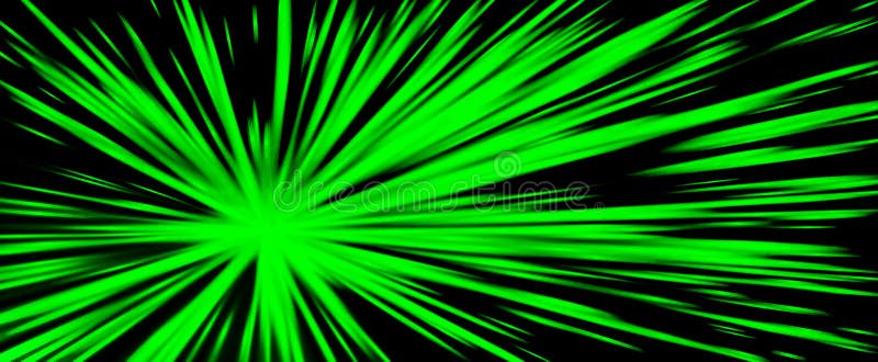 Explosive Green Light Rays, Radiate Lines Burst Effect. Cyber Burst ...