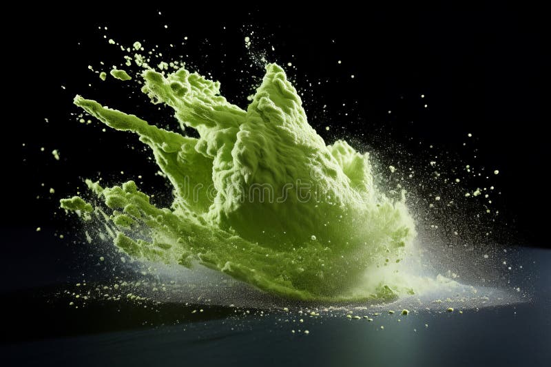 Explosive Green Paint Splash in Motion Stock Illustration ...