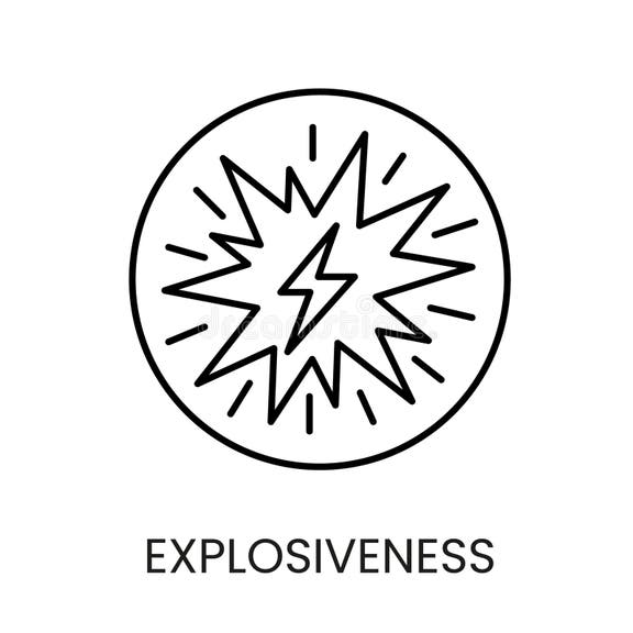 Explosive Hazard Line Icon Vector with Editable Stroke Stock Vector ...