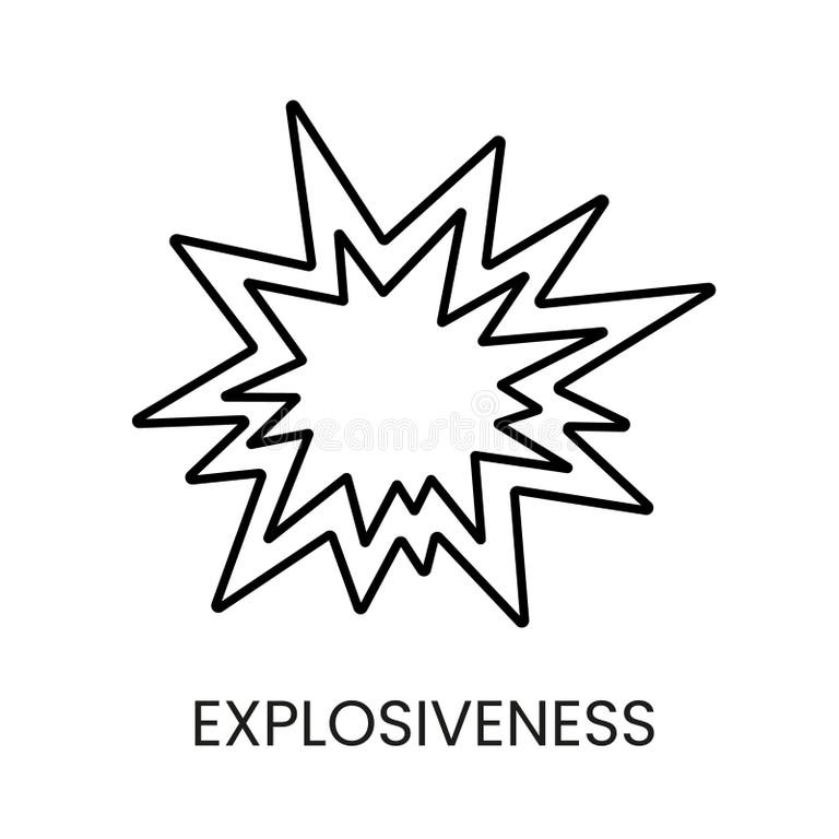 Explosive Hazard Line Icon Vector with Editable Stroke Stock Vector ...