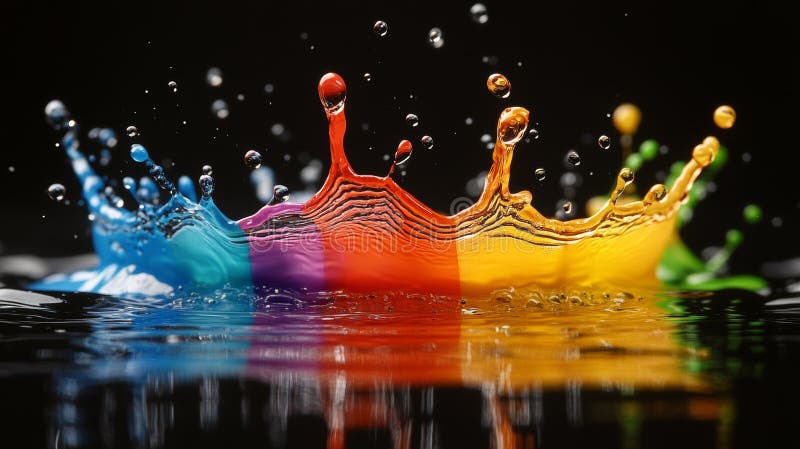 Explosive Hues is a Captivating Artwork that Showcases a Dynamic Dance ...