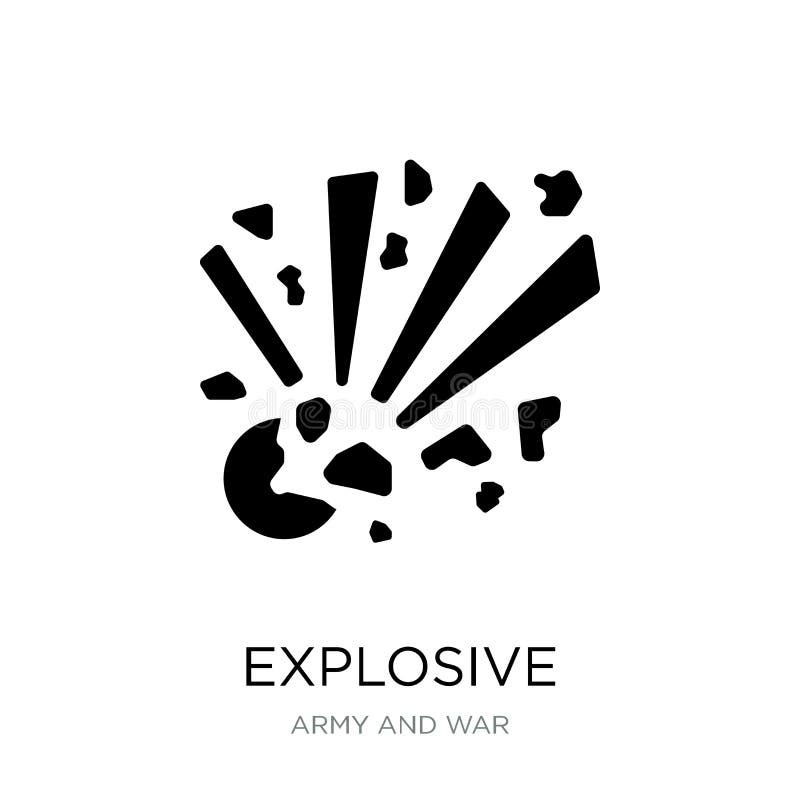 Explosive Icon in Trendy Design Style. Explosive Icon Isolated on White ...