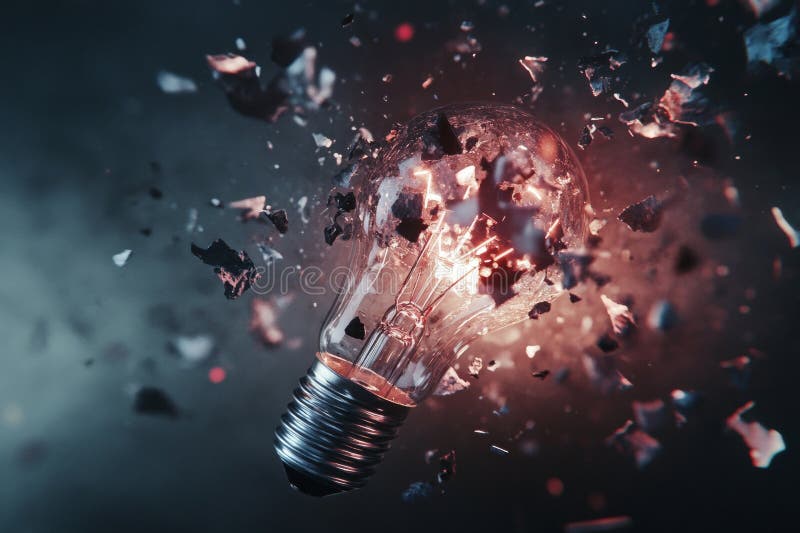 Explosive Idea, a Brilliant Burst of Inspiration Stock Illustration ...