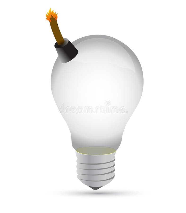 Explosive Idea Lightbulb Concept Illustration Stock Vector ...