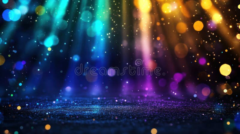 Explosive Iridescent Light: Vibrant Rays, Particles, and Bokeh with ...
