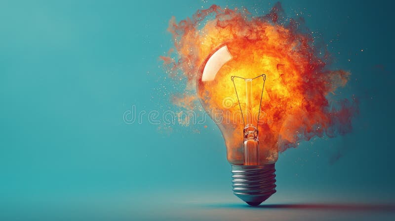 Explosive Lightbulb with a Fiery Explosion Inside Stock Photo - Image ... Explosive Lightbulb with a Fiery Explosion Inside Stock Photo - Image ...