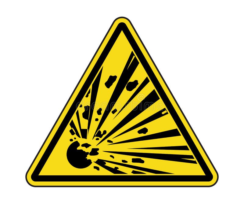 Explosive Material Warning Label. International Explosive Material ...