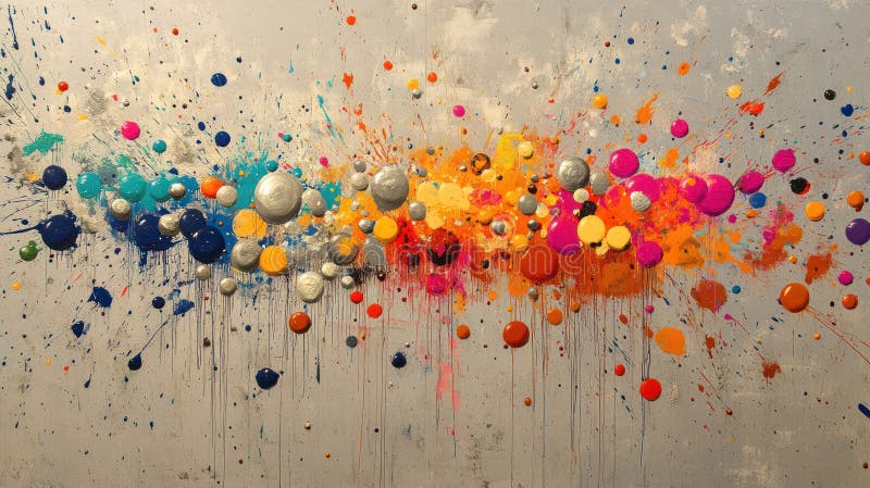 Explosive Multicolor Spray Paint Splashes: Vibrant Street Art Energy ...