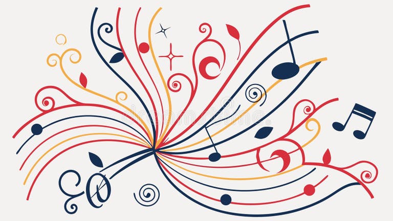 Explosive Music Notes and Rhythms for Celebration, Vector Design ...
