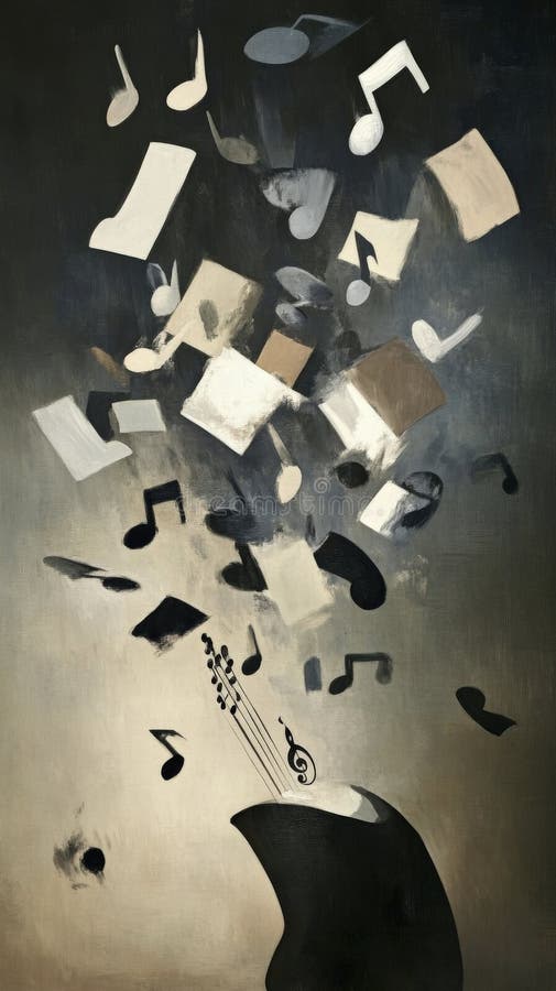 Explosive Musical Expression with Flourishing Notes Stock Illustration ...