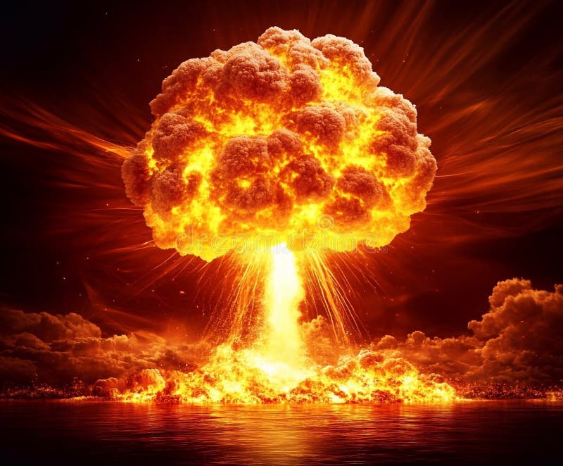 Explosive Nuclear Detonation Creates Massive Fireball Over Ocean at ...