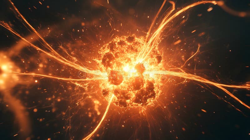 Explosive Nuclear Fission Process Releasing Energy in Bright Waves of ...