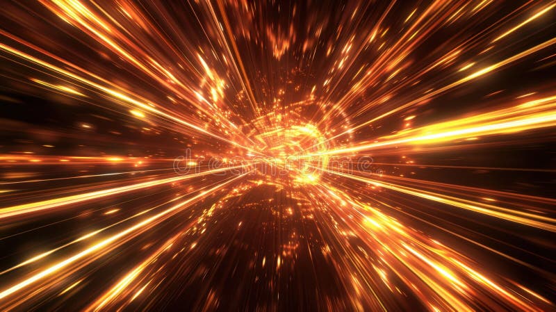 Explosive Orange Warp Speed Abstract Background Stock Image - Image of ...