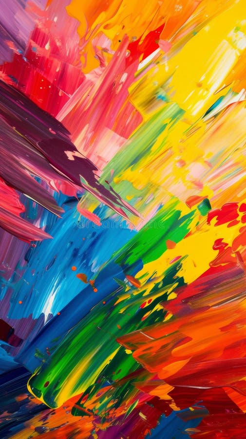 Explosive Paint Colors Collision - Vibrant Abstract Art Stock Photo ...