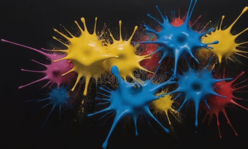 Explosive Paint Dynamics stock photo. Image of contrast - 311880348