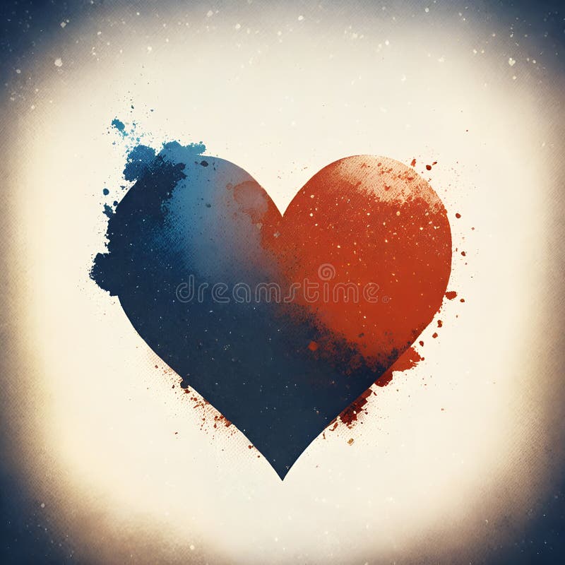 Explosive Passion: Dynamic Illustration of a Bursting Heart Stock ...