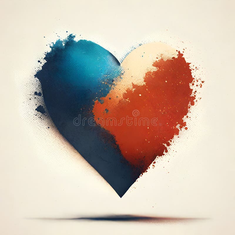 Explosive Passion: Dynamic Illustration of a Bursting Heart Stock ...