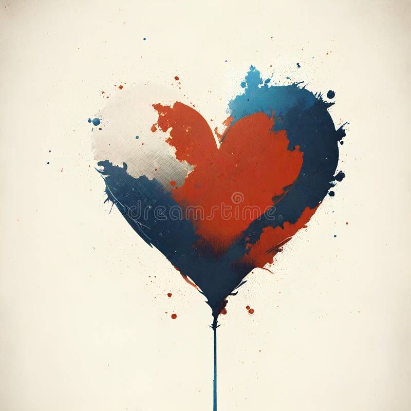 Explosive Passion: Dynamic Illustration of a Bursting Heart Stock ...