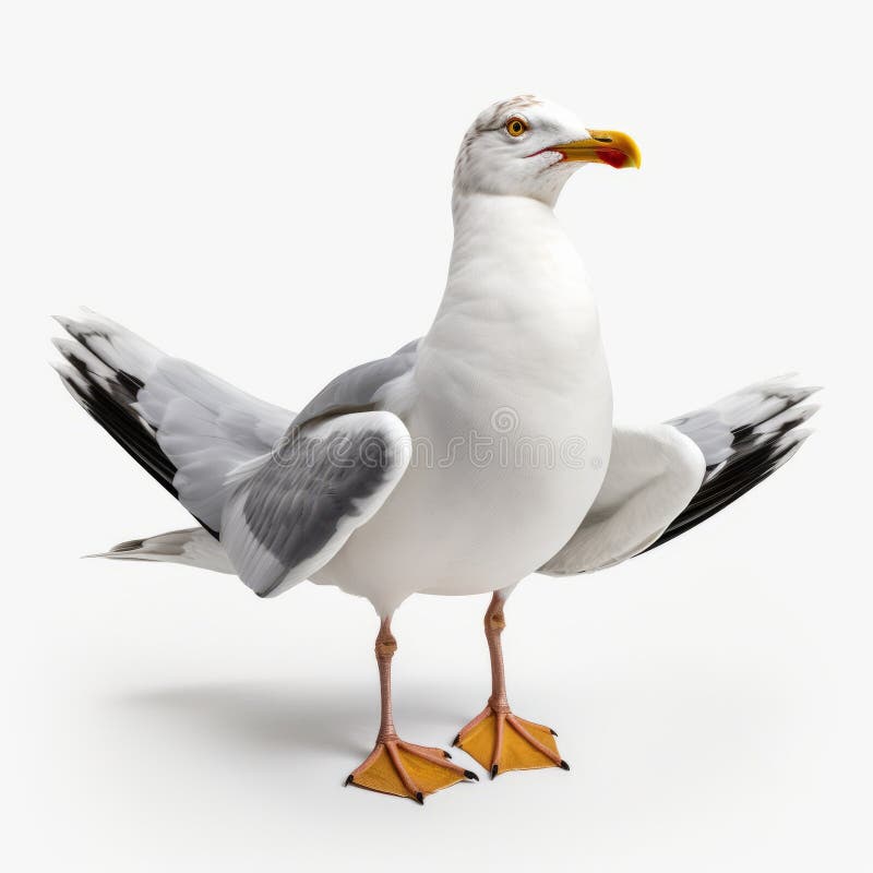 Explosive Pigmentation: 3d Rendering Seagull Model in Frontal ...
