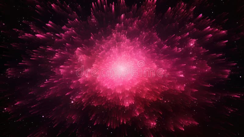 Explosive Pink Nebula Burst in Deep Space Stock Image - Image of ...