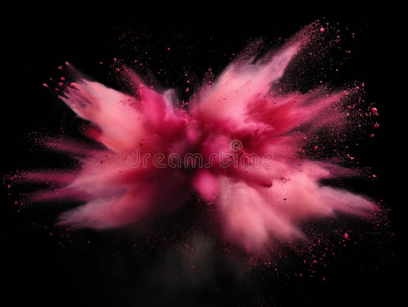 Explosive Pink Powder Burst Stock Image - Image of dust, contrast ...
