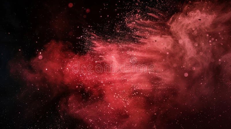 Explosive Pink and Red Powder Burst on Black Background Stock ...